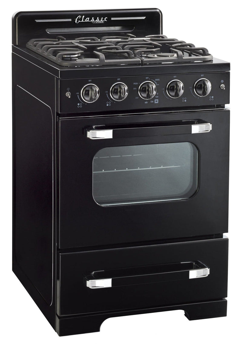 Classic Retro by Unique 24-Inch Convection Gas Range - UGP-24CR B - The ...