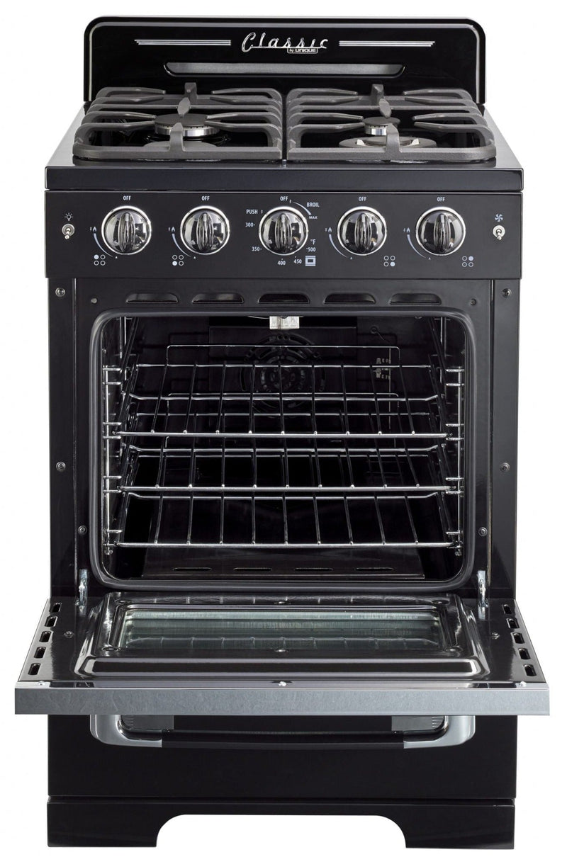 Classic Retro by Unique 24-Inch Convection Gas Range - UGP-24CR B - The ...
