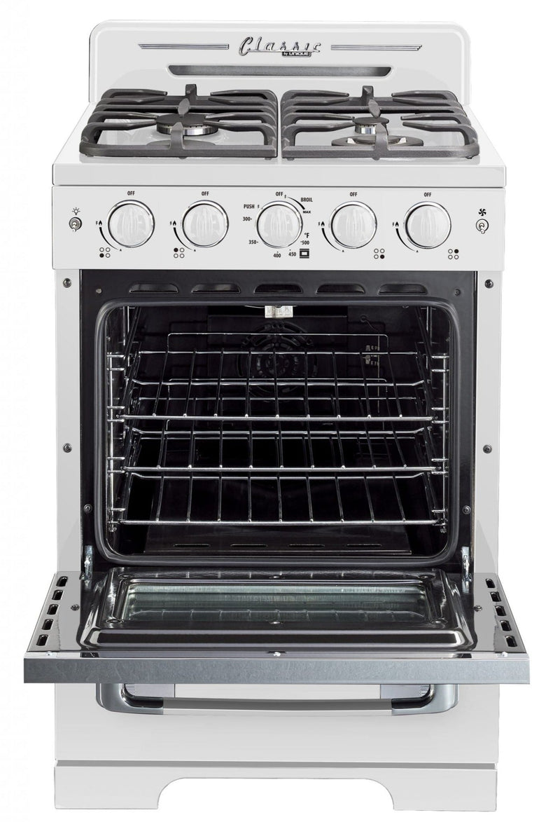 Classic Retro by Unique 24-Inch Convection Gas Range - UGP-24CR W - The ...