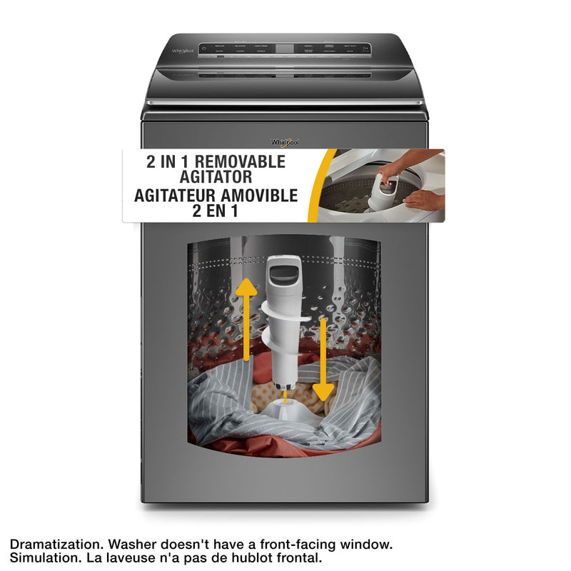 Whirlpool 6.0 Cu. Ft. Smart Top-Load Washer - Chrome Shadow - WTW81 ...