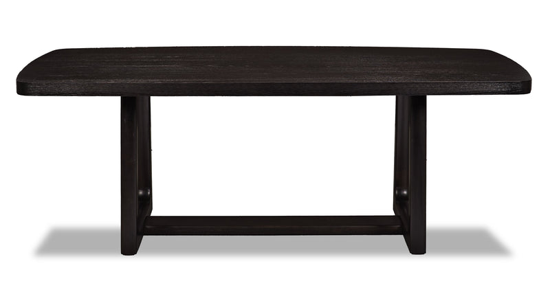 Alma Dining Table with Trestle Base, 86"W - Charcoal Black - The Brick