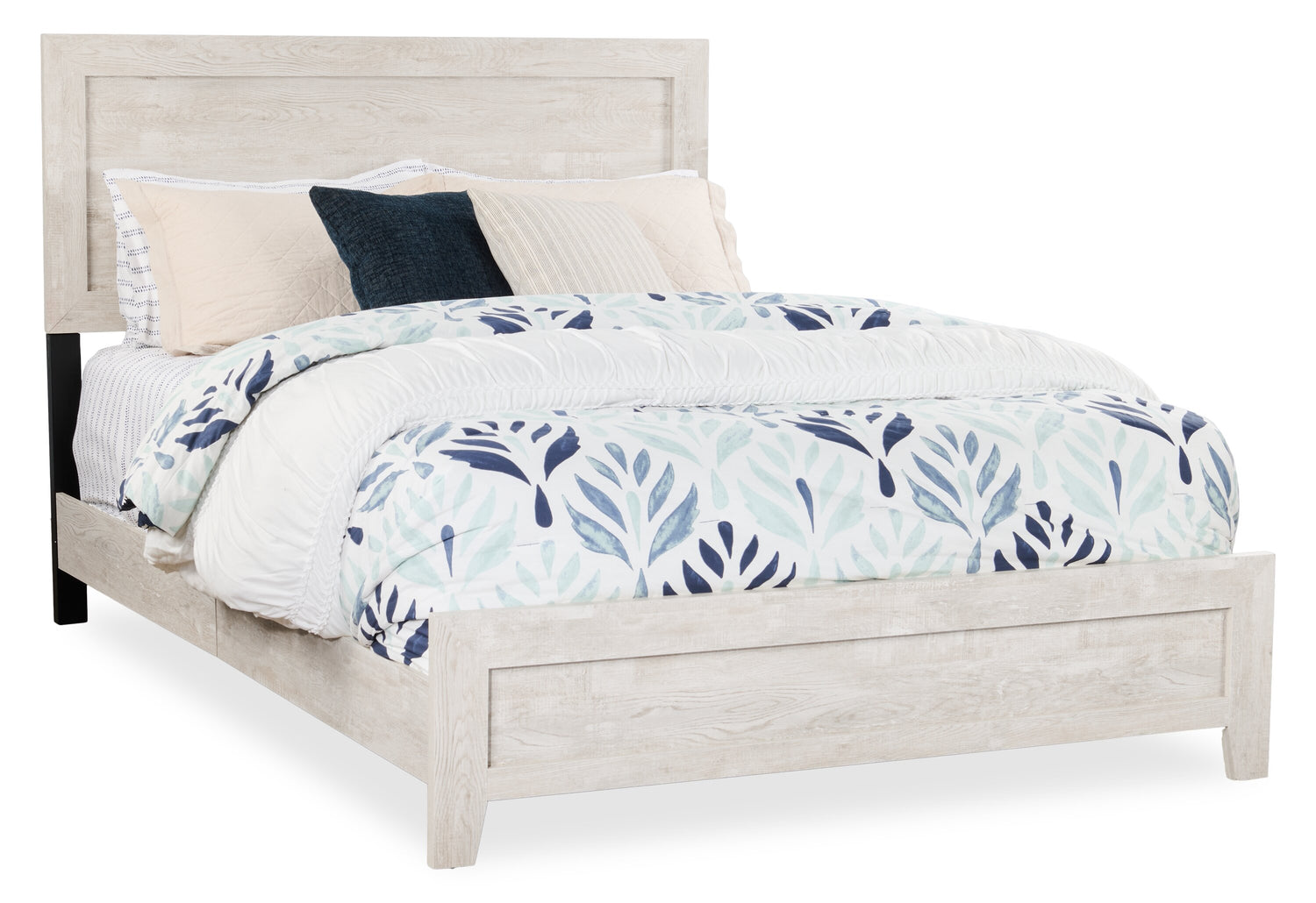 Arbor Panel Bed, Driftwood White - Queen Size - The Brick