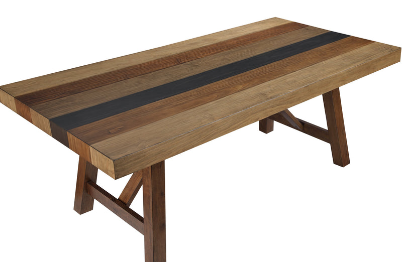 Boden Dining Table, 78"W, Trestle Base - Brown - The Brick