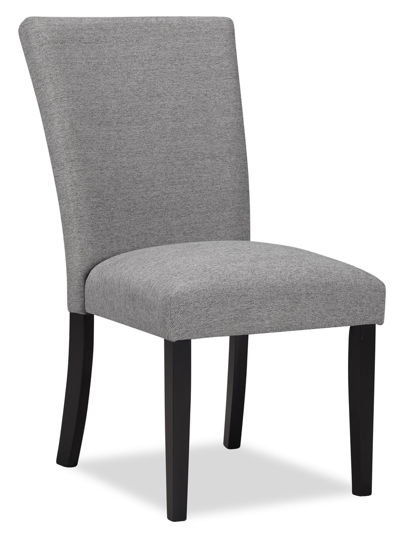 Burk Dining Chair with Polyester Fabric - Grey - The Brick