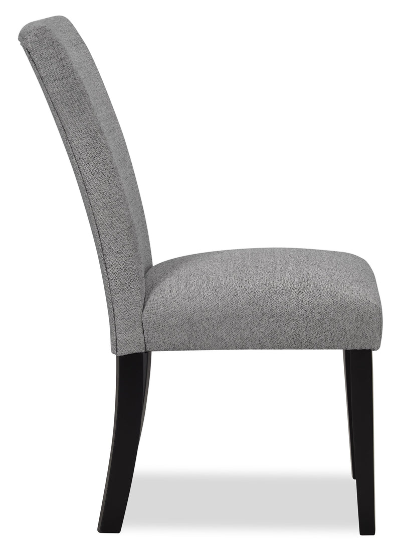Burk Dining Chair with Polyester Fabric - Grey - The Brick