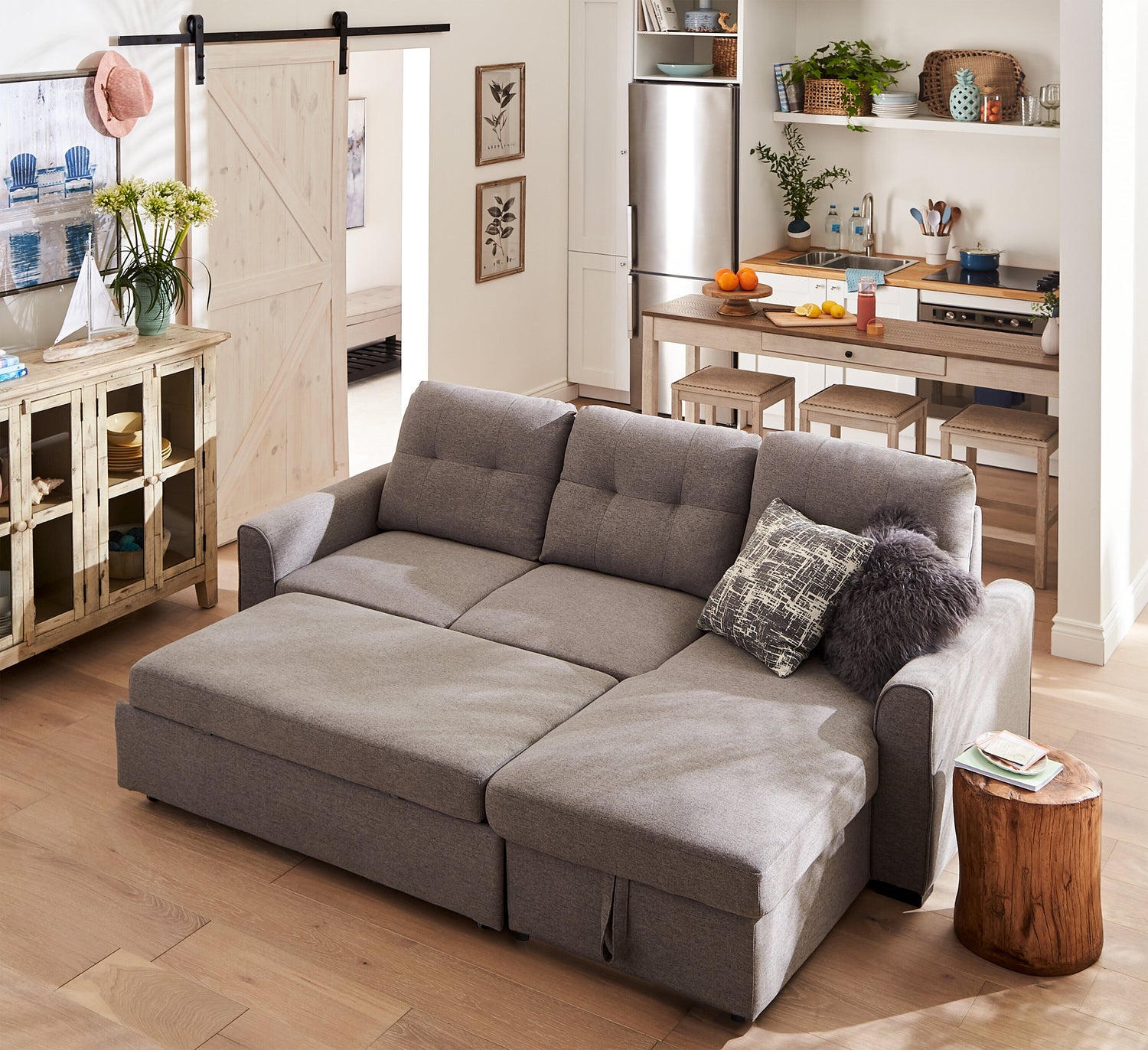 The brick sectional pull out store