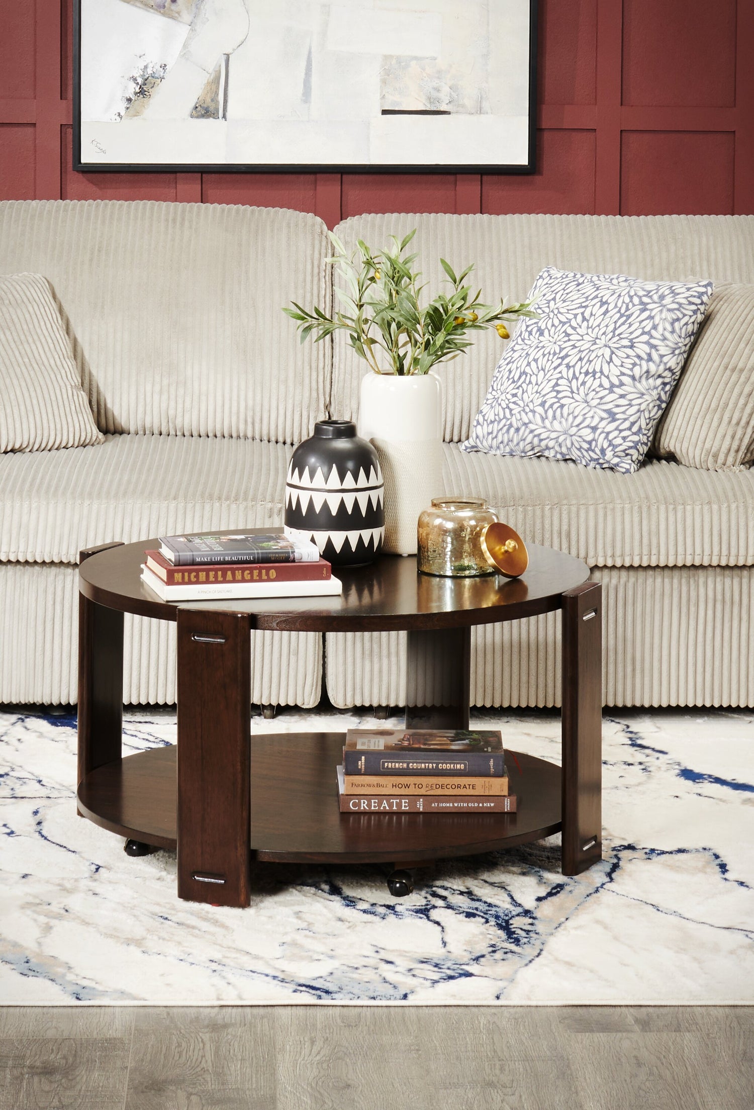 The brick round coffee table store