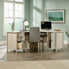 Costa Commercial Grade L-Shaped Desk - Chalked Chestnut | The Brick