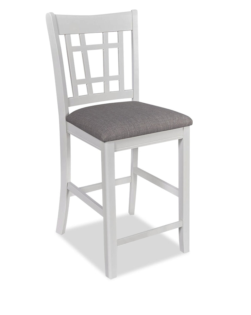 Dena Counter-Height Dining Chair with Linen-Look Fabric - Dove Grey ...