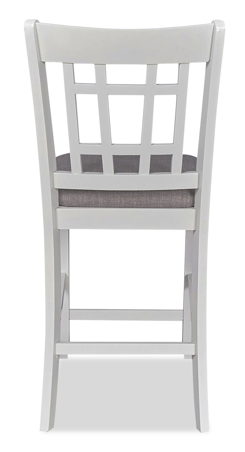 Dena Counter-Height Dining Chair with Linen-Look Fabric - Dove Grey ...
