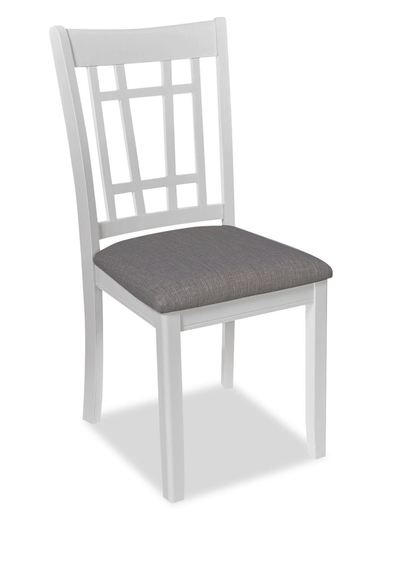 Dena Dining Chair with Linen-Look Fabric - Dove Grey - The Brick