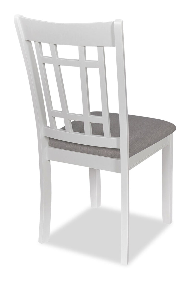 Dena Dining Chair with Linen-Look Fabric - Dove Grey - The Brick