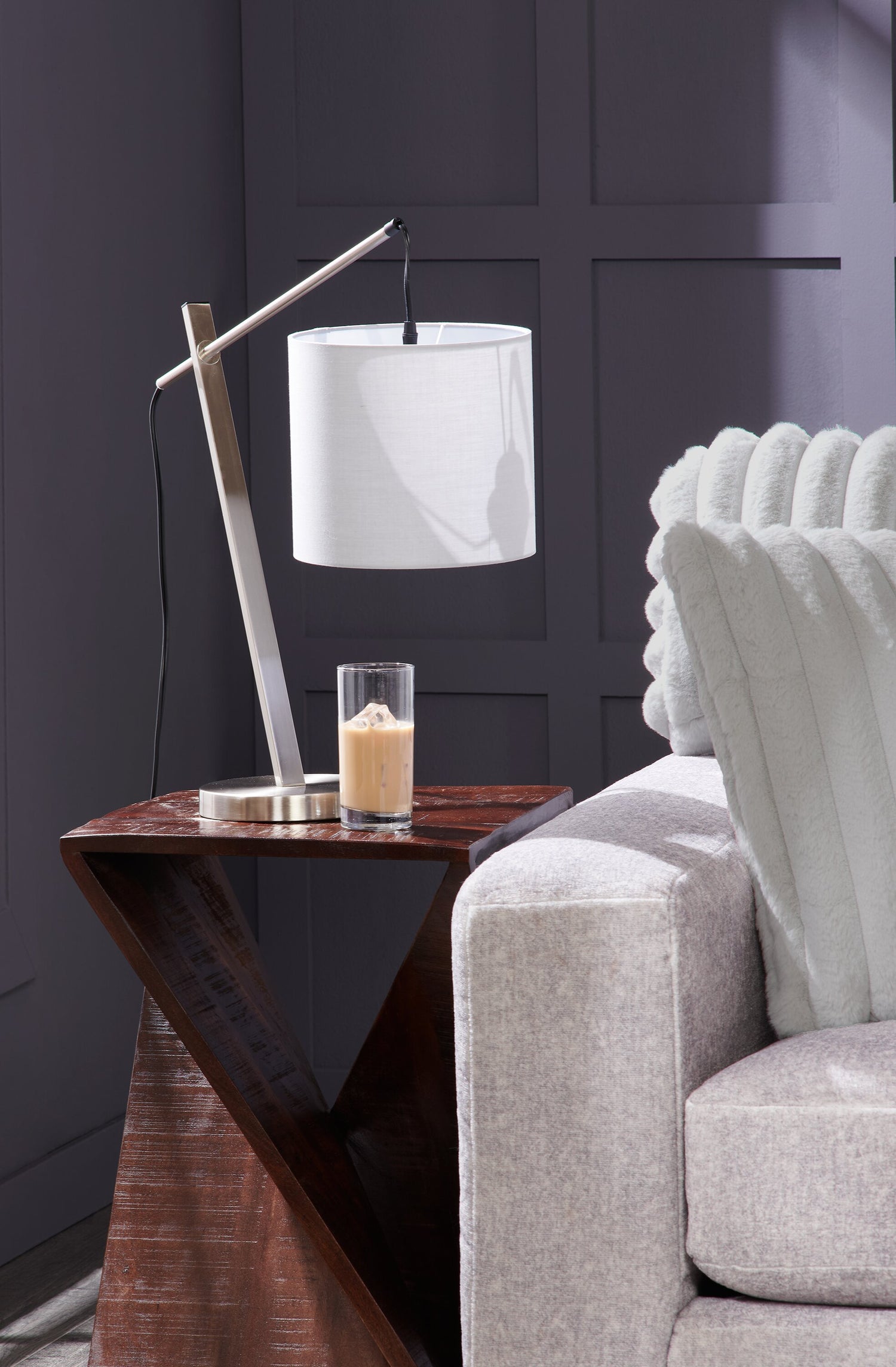 Dexter 24" Modern Brushed Steel Table Lamp - The Brick