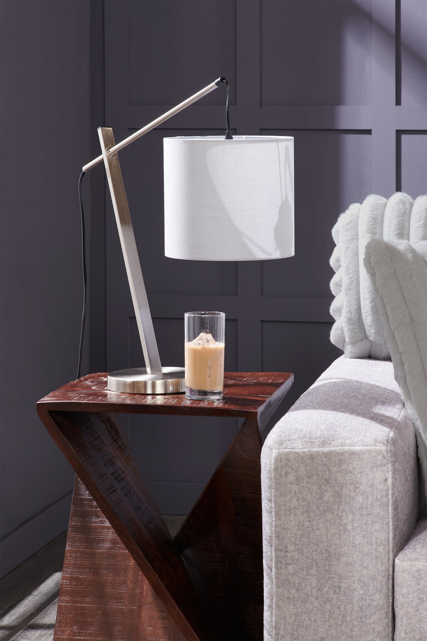 Dexter 24" Modern Brushed Steel Table Lamp - The Brick