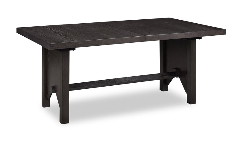 Emery Dining Table with 72-96"W Extension, Wood - Black - The Brick