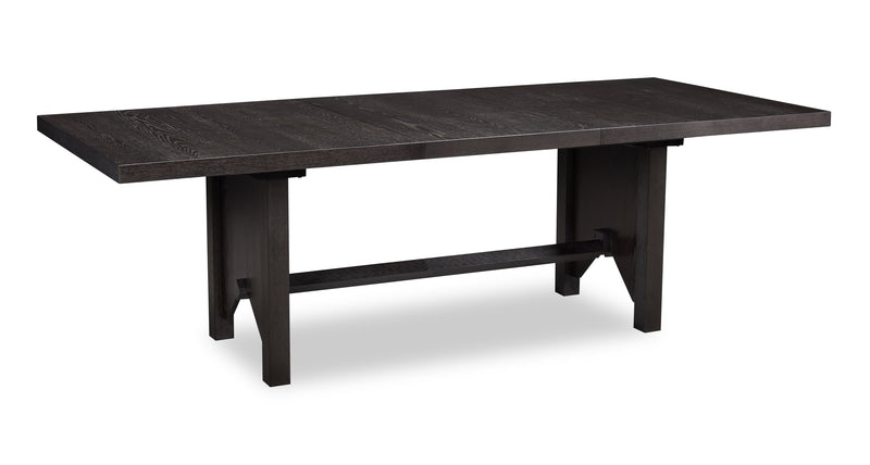 Emery Dining Table with 72-96"W Extension, Wood - Black - The Brick