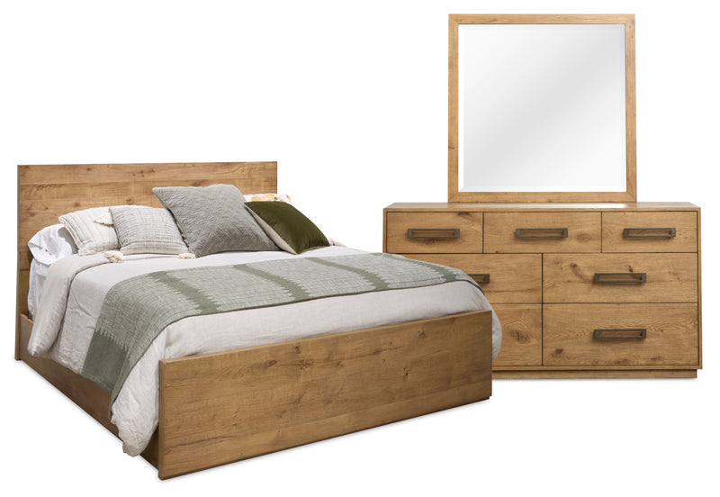 Scott Living Henri 5pc Bedroom Set with Bed, Dresser & Mirror, Wood ...