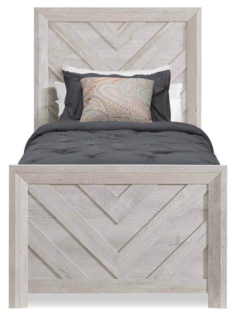 Lark 6pc Bedroom Set with Panel Bed, Dresser, Mirror & Nightstand ...