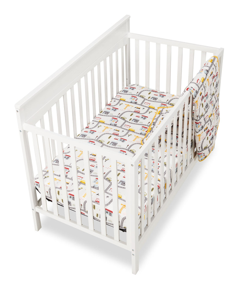 Milo 3-Piece Crib Bedding Set - Yellow - The Brick
