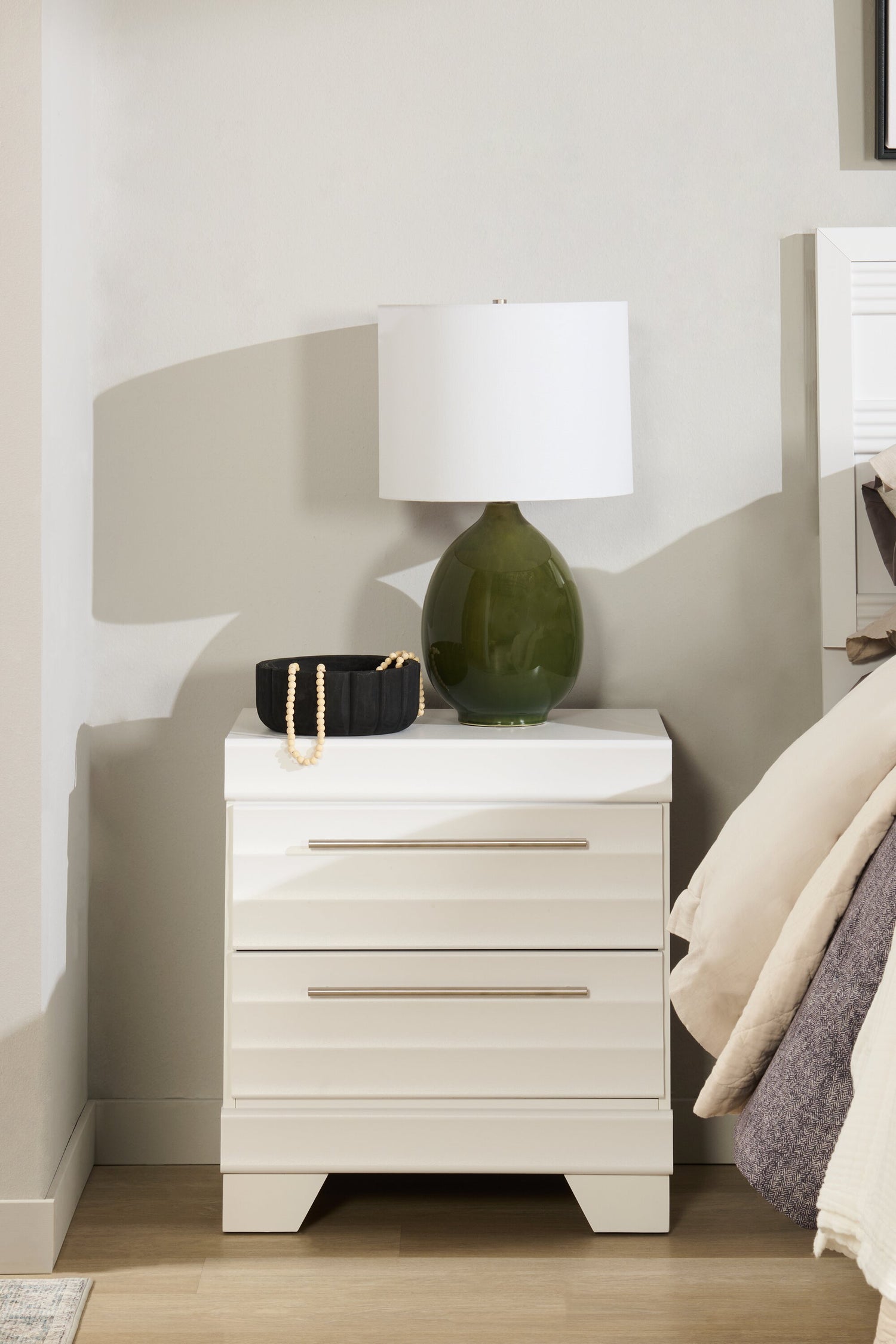 Nightstand with drawers white store
