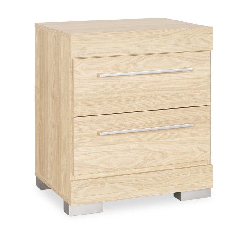 Riley Bedside 2-Drawer Nightstand, 21"W x 24"H, Made in Canada - Na ...