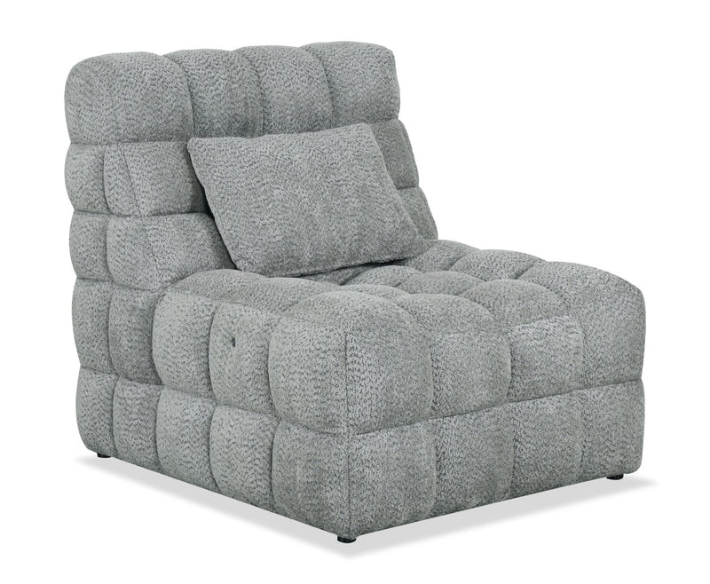 Wave 34.65" Accent Chair with Massage - Grey - The Brick
