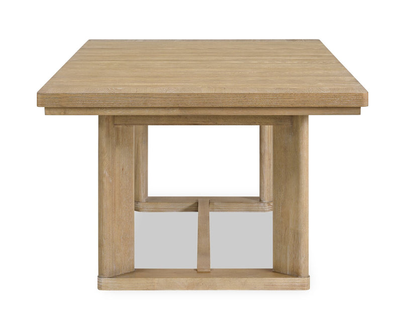 Aspen Dining Table with 80-104" Extension, Trestle Base - Natural | The ...