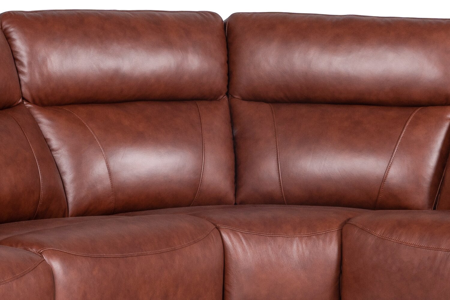 Sorrento 6 Piece Genuine Leather Power Reclining Sectional with Sto. The Brick