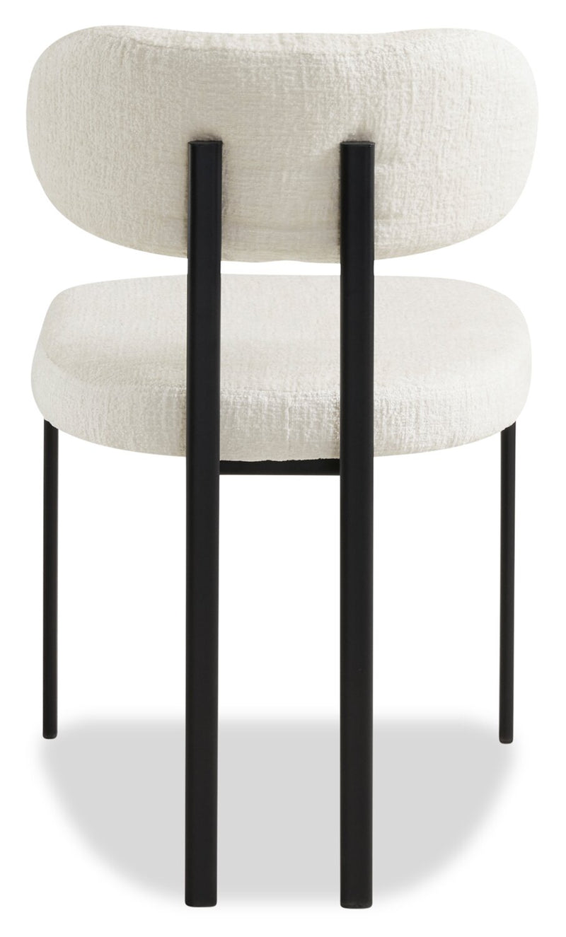 Rio Dining Chair with Polyester Fabric, Metal - Taupe - The Brick