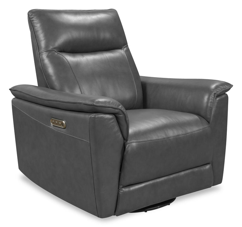 Chateau d’Ax Angelo 38.58" Genuine Leather Swivel Rocker Power Recl ...