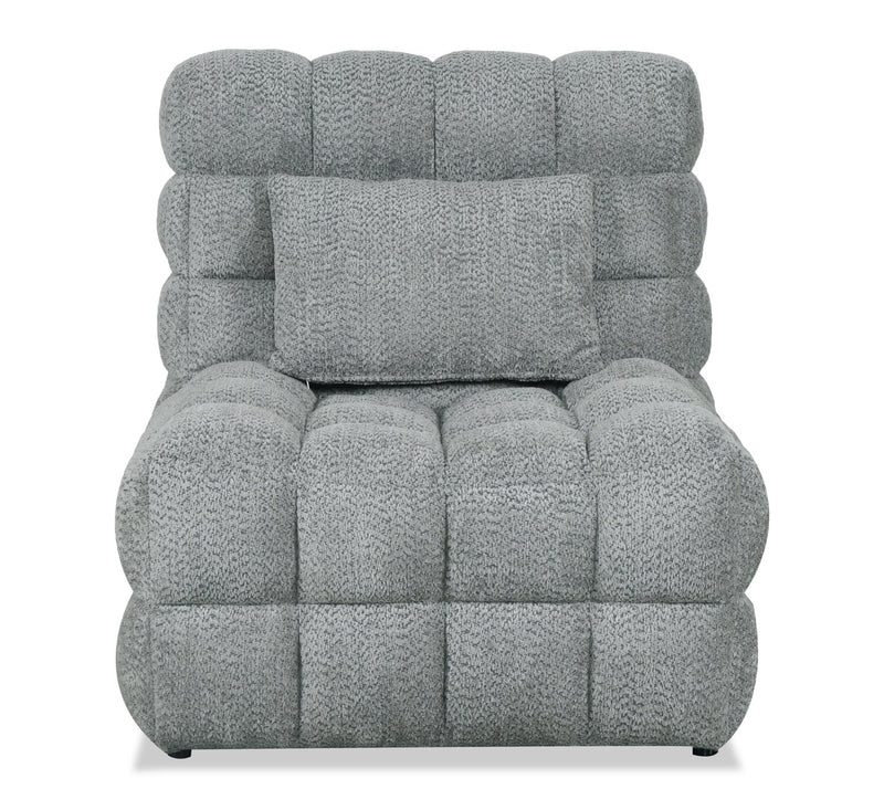 Wave 34.65" Accent Chair with Massage - Grey - The Brick