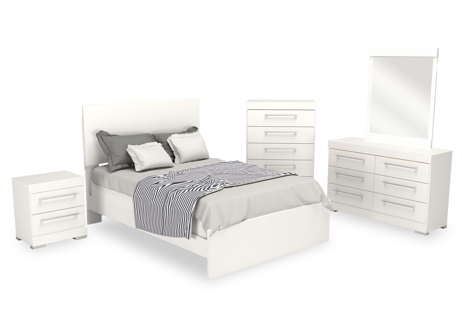 Riley Bedroom 6-Drawer Dresser, 49"W x 31"H, Made in Canada - White ...