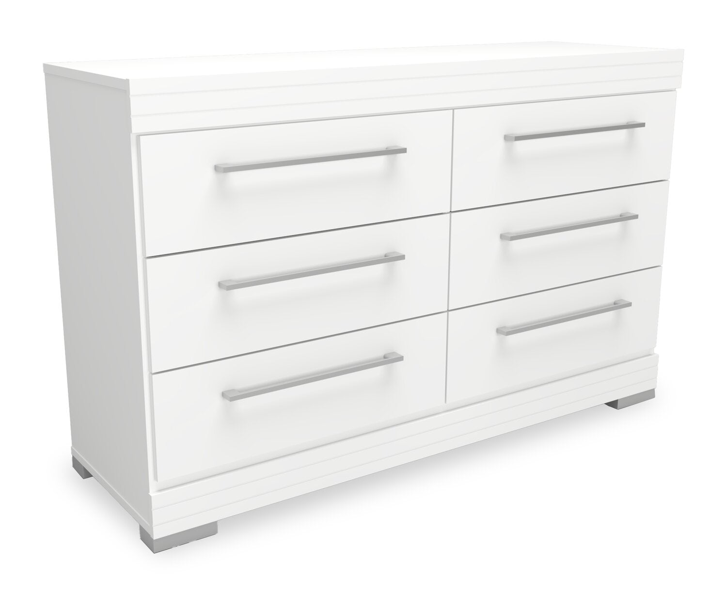 Riley Bedroom 6-Drawer Dresser, 49"W x 31"H, Made in Canada - White ...