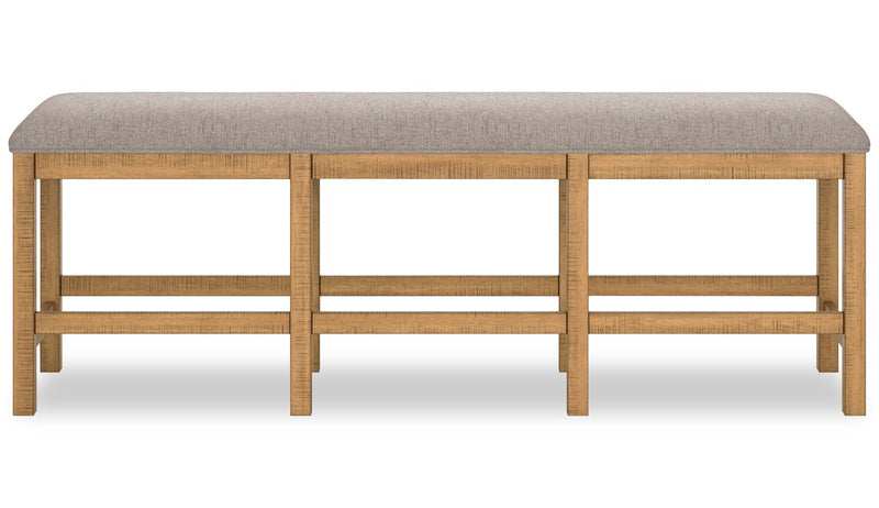 Archer Counter-Height Dining Bench with Fabric Seat, 72"W - Light B ...