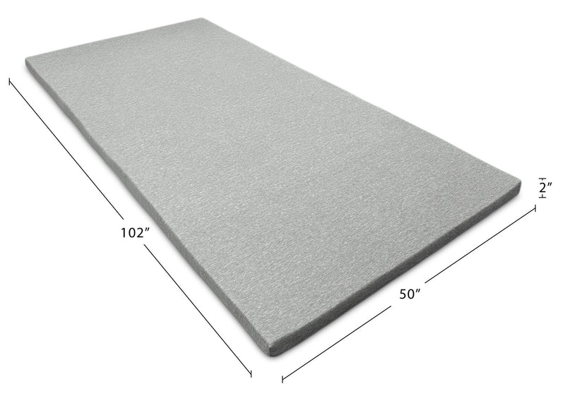 Large Memory Foam Sofa Bed Topper with Removable Zippered Cover - The Brick