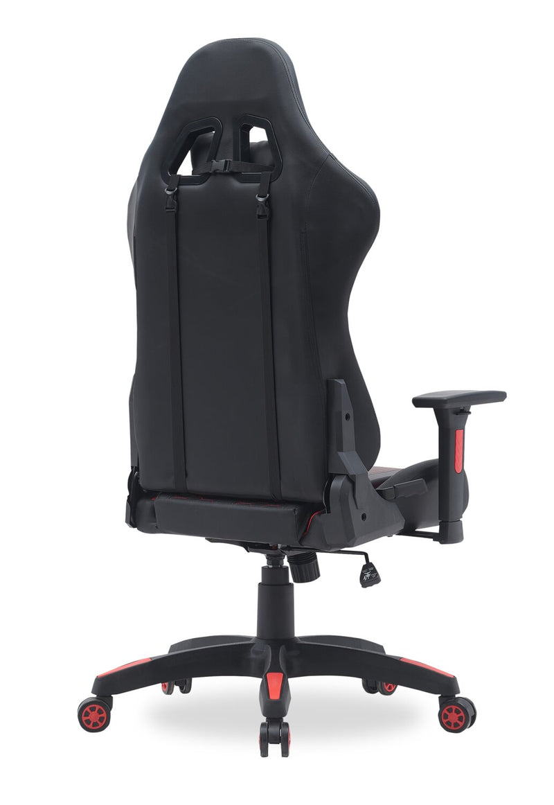 Hawk 27.5” Ergonomic Gaming Chair - Black & Red - The Brick
