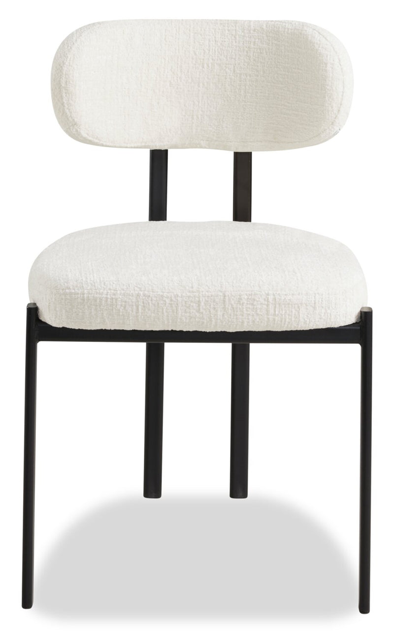 Rio Dining Chair with Polyester Fabric, Metal - Taupe - The Brick