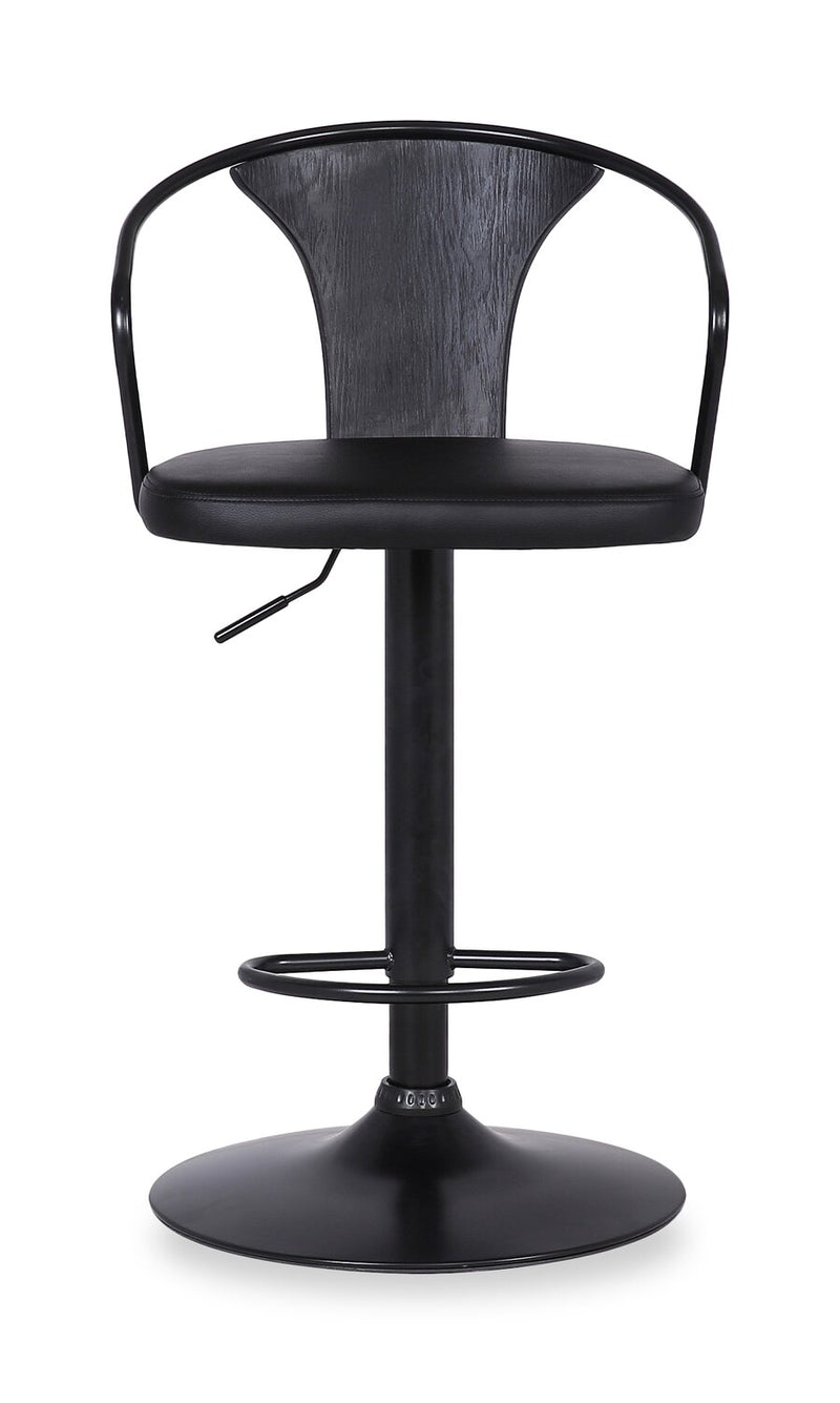 Hero Barstool with Swivel & Adjustable Seat, Vegan Leather Fabric, ... - The Brick