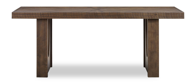 Kort & Co. Sol Dining Table, Pedestal Base, 78"W - Brown - The Brick