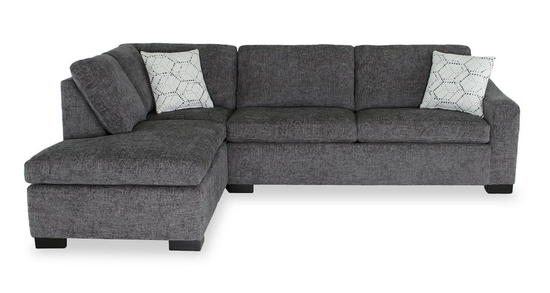 Aubrey 114" Left-Facing Chenille Fabric Eurostyle Queen Sofa Bed Se ...