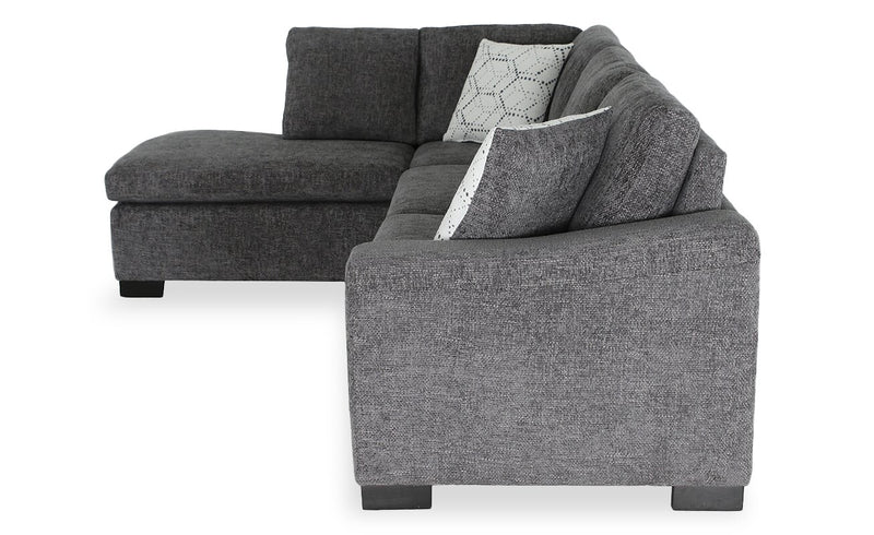 Aubrey 114" Left-Facing Chenille Fabric Eurostyle Queen Sofa Bed Se ...