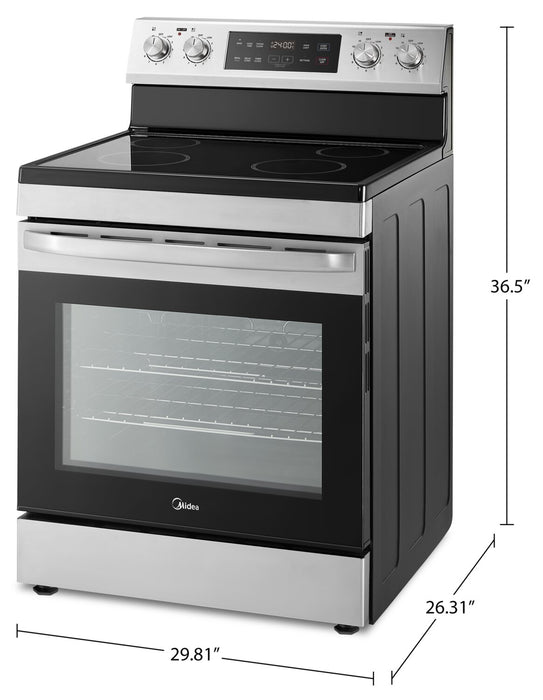 Midea 30" 6.3 Cu. Ft. Electric Range - MER30B14ASTC | The Brick