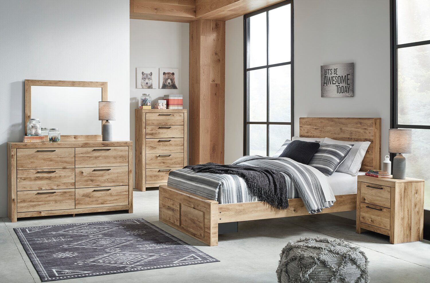 Small dresser and nightstand set store