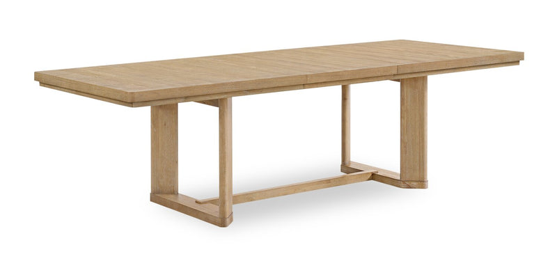 Aspen Dining Table with 80-104" Extension, Trestle Base - Natural | The ...