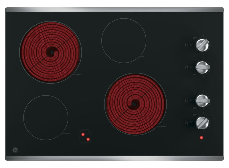 GE 30" 4-Element Electric Cooktop - Stainless Steel - JP3030SWSS - The ...
