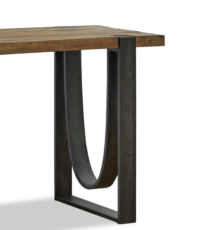 Brewer 50” Industrial Solid Wood Sofa Table - Rustic Honey - The Brick