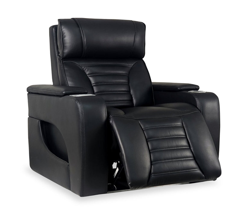 Zen 40" Leather-Look Fabric Power Reclining Massage Chair with Powe ...