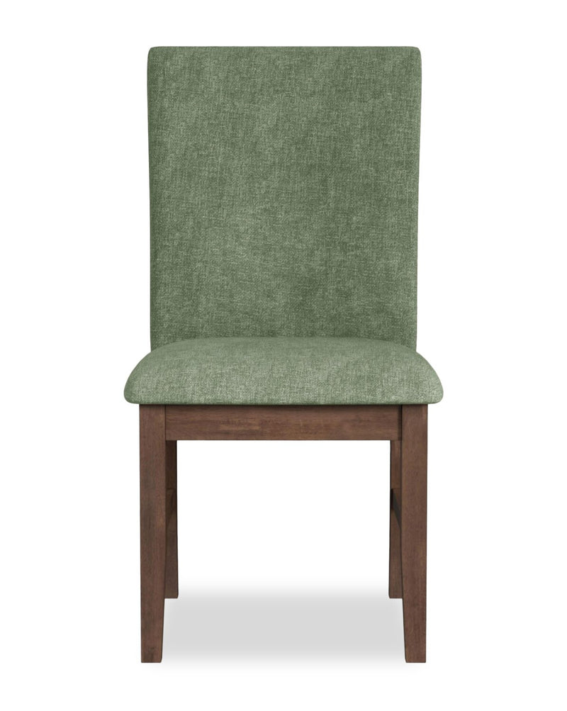 Rain Dining Chair with Cushion Fabric Seat & Back – Green - The Brick