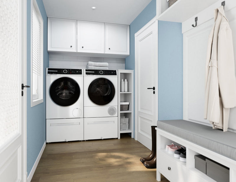 Bosch 500 Series 2.4 Cu. Ft. Front-Load Washer and 4 Cu. Ft. Heat P ...