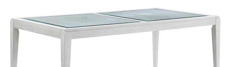 Vida Dining Table with Glass Inserts, 78"W - Sand - The Brick